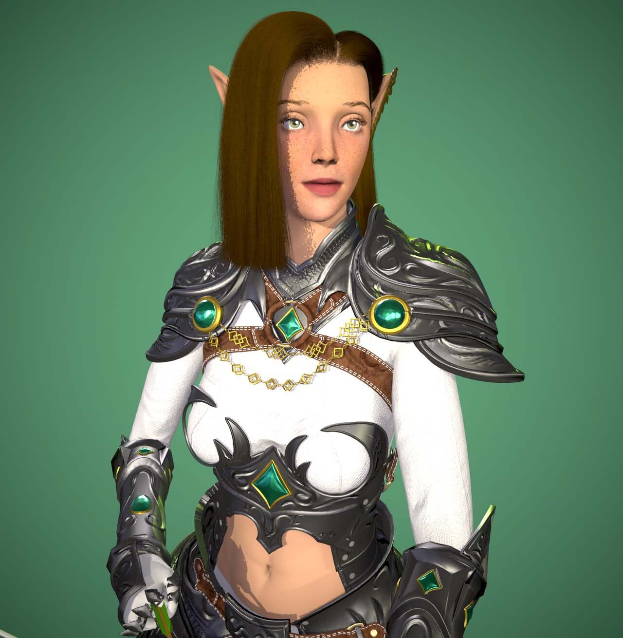 ArtStation - Project04 - Elven Archer with armor