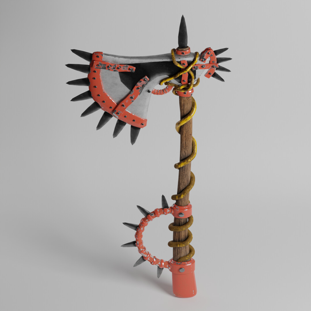 ArtStation - Post-Apocalyptic Battle Axe