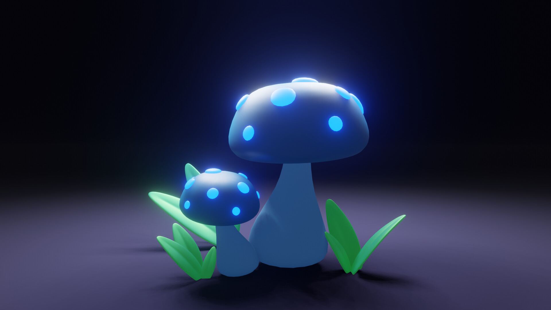 ArtStation - Glowing Mushrooms