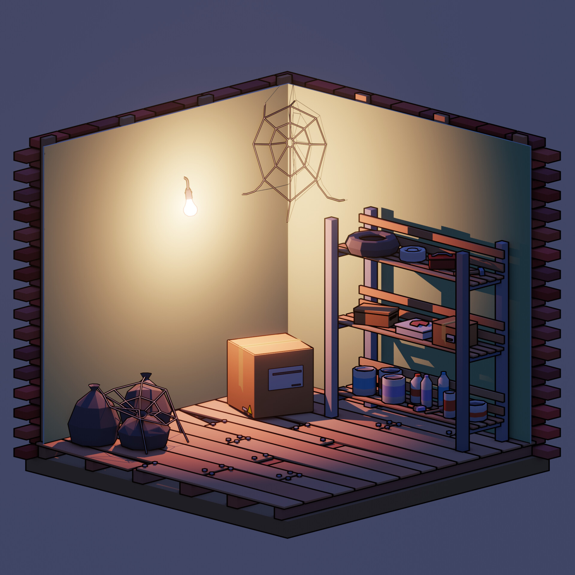 ArtStation - Low Poly Basement