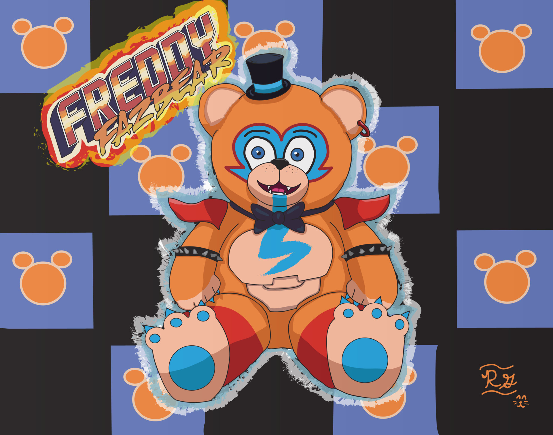 Artstation Glamrock Freddy Fazbear Plushy Fanart
