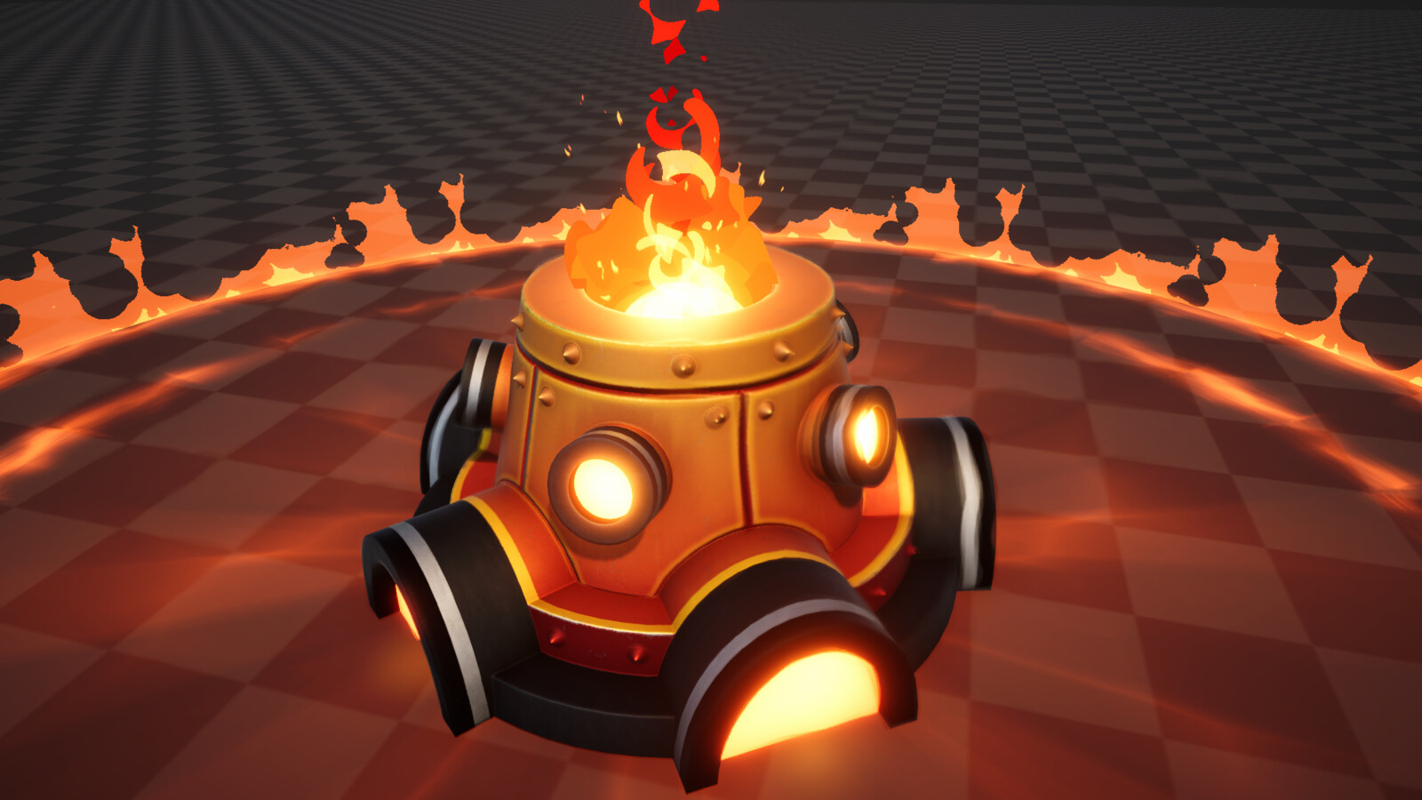 Pedro Bezerra - Bloons TD6 Fan Art - inferno Ring - 3D & Fire VFX