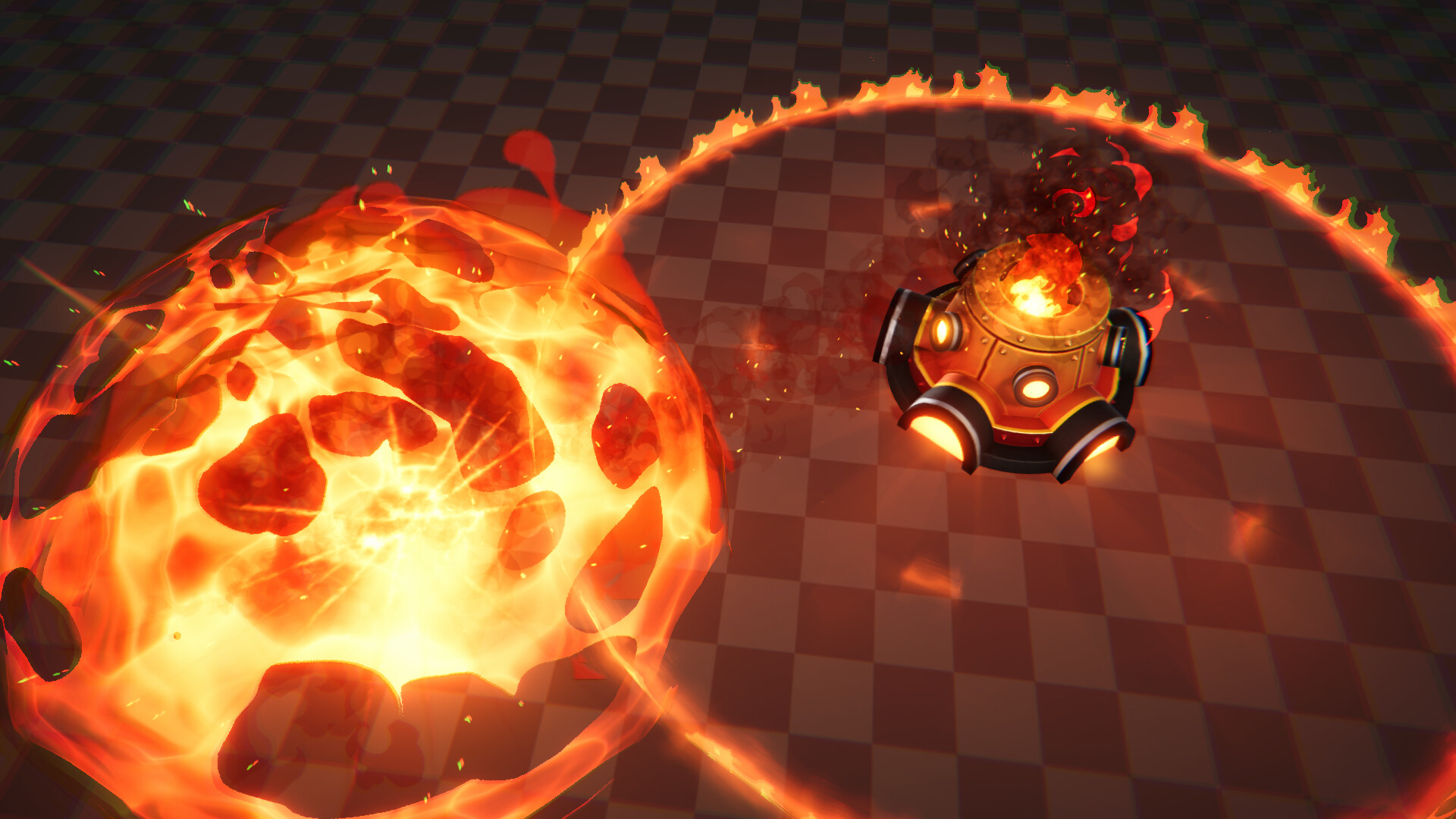 Pedro Bezerra - Bloons TD6 Fan Art - inferno Ring - 3D & Fire VFX
