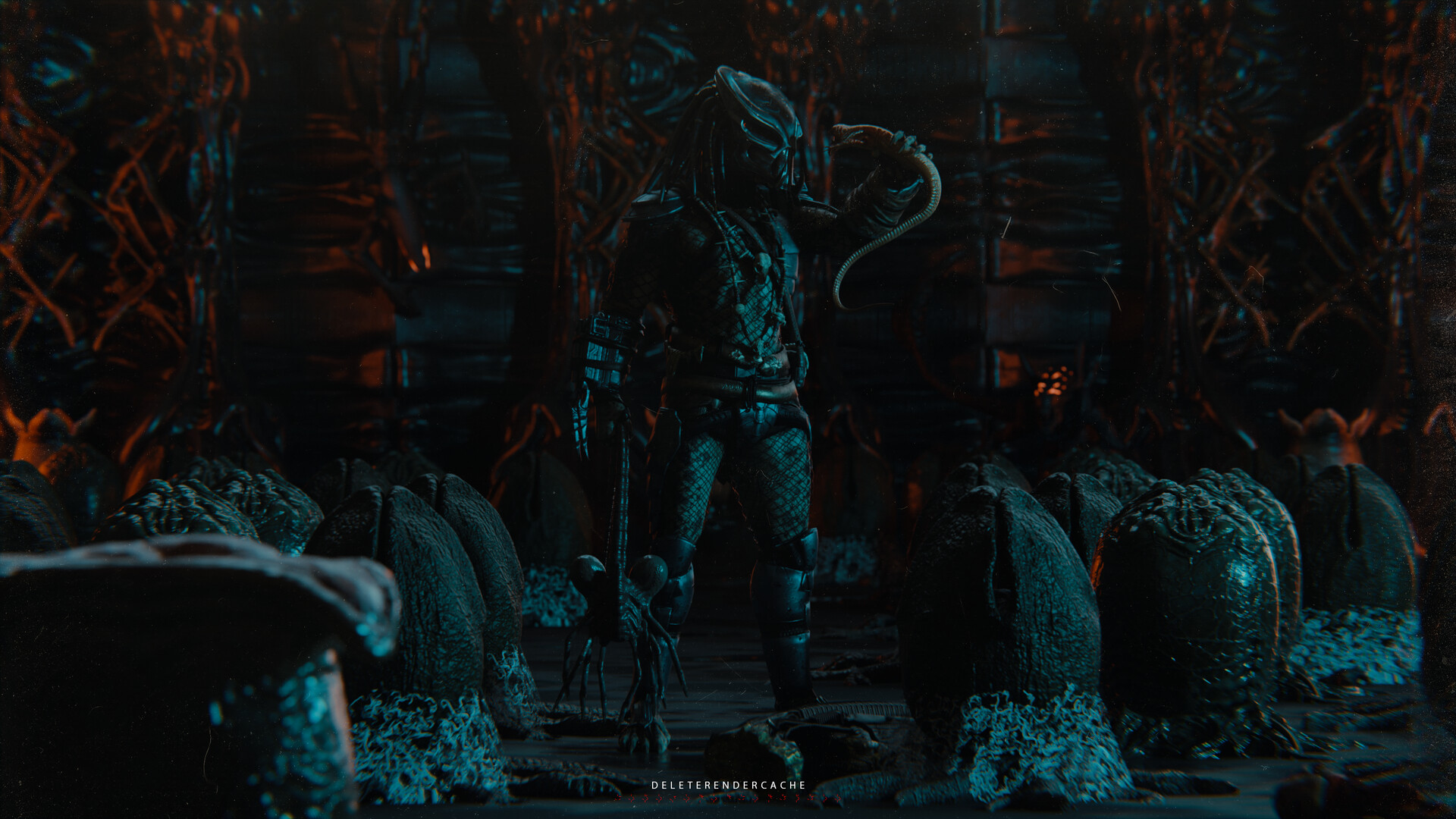 Alien Hive Concept Art 3D Printable Sci Fi Alien Hive Set