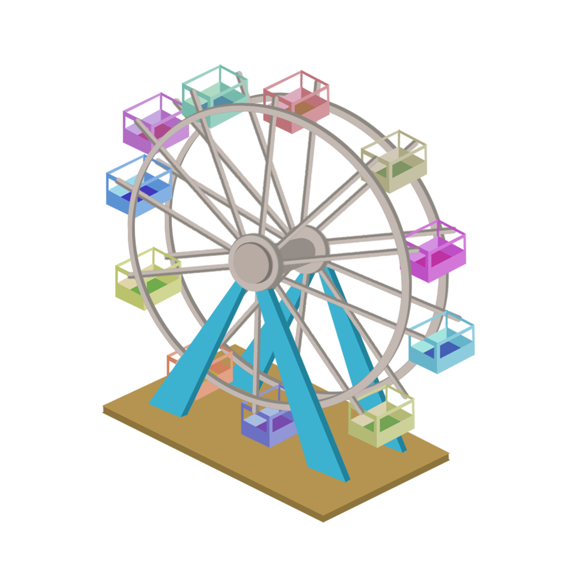 Cartoon Ferris Wheel