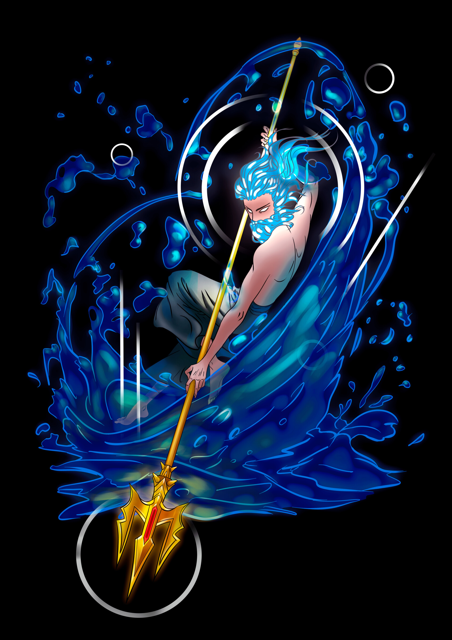 ArtStation - Neptune illustration design for t-shirt