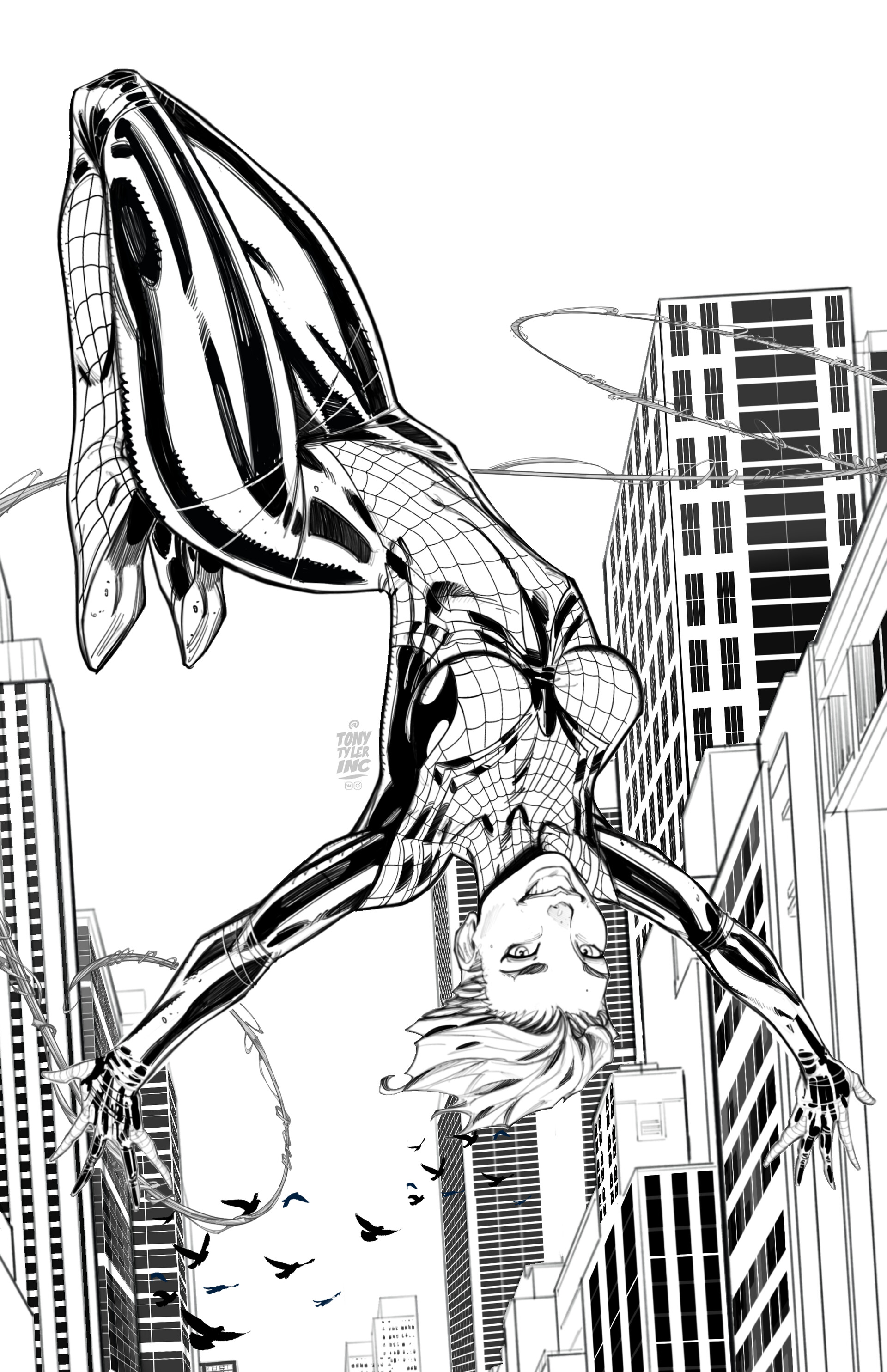 spider woman coloring book