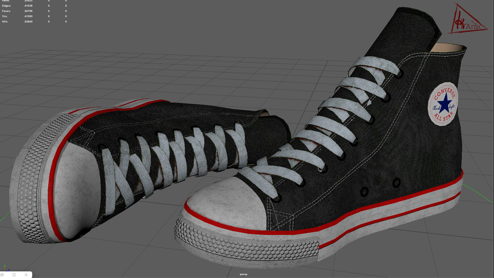 Karan Joshi - Converse_Shoe_Modelling & Texturing in Maya & Substance ...