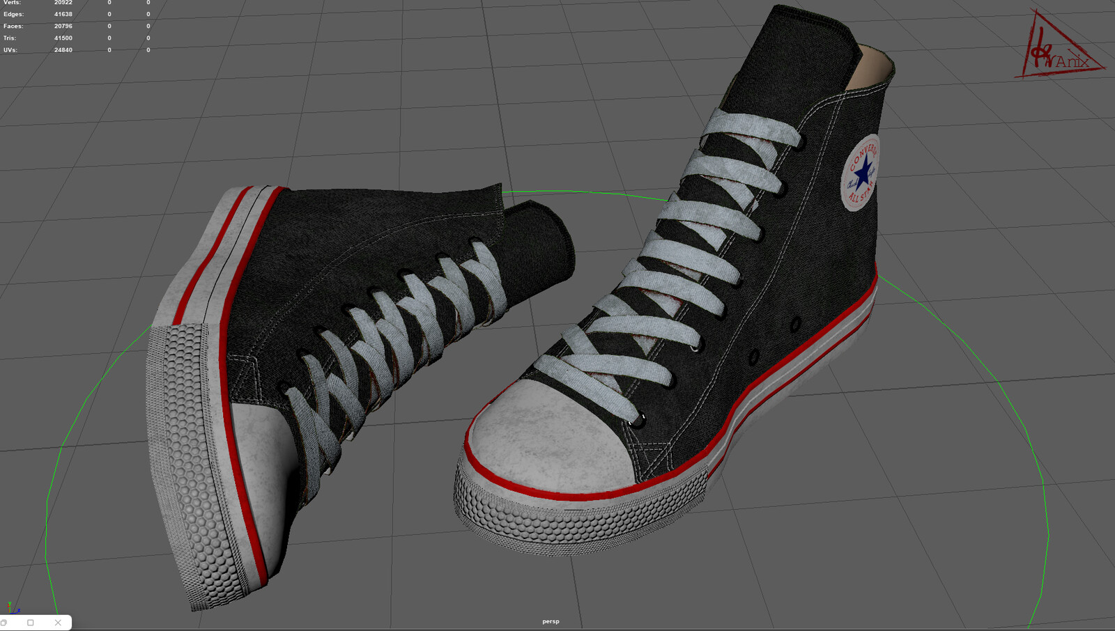 Karan Joshi - Converse_Shoe_Modelling & Texturing in Maya & Substance ...