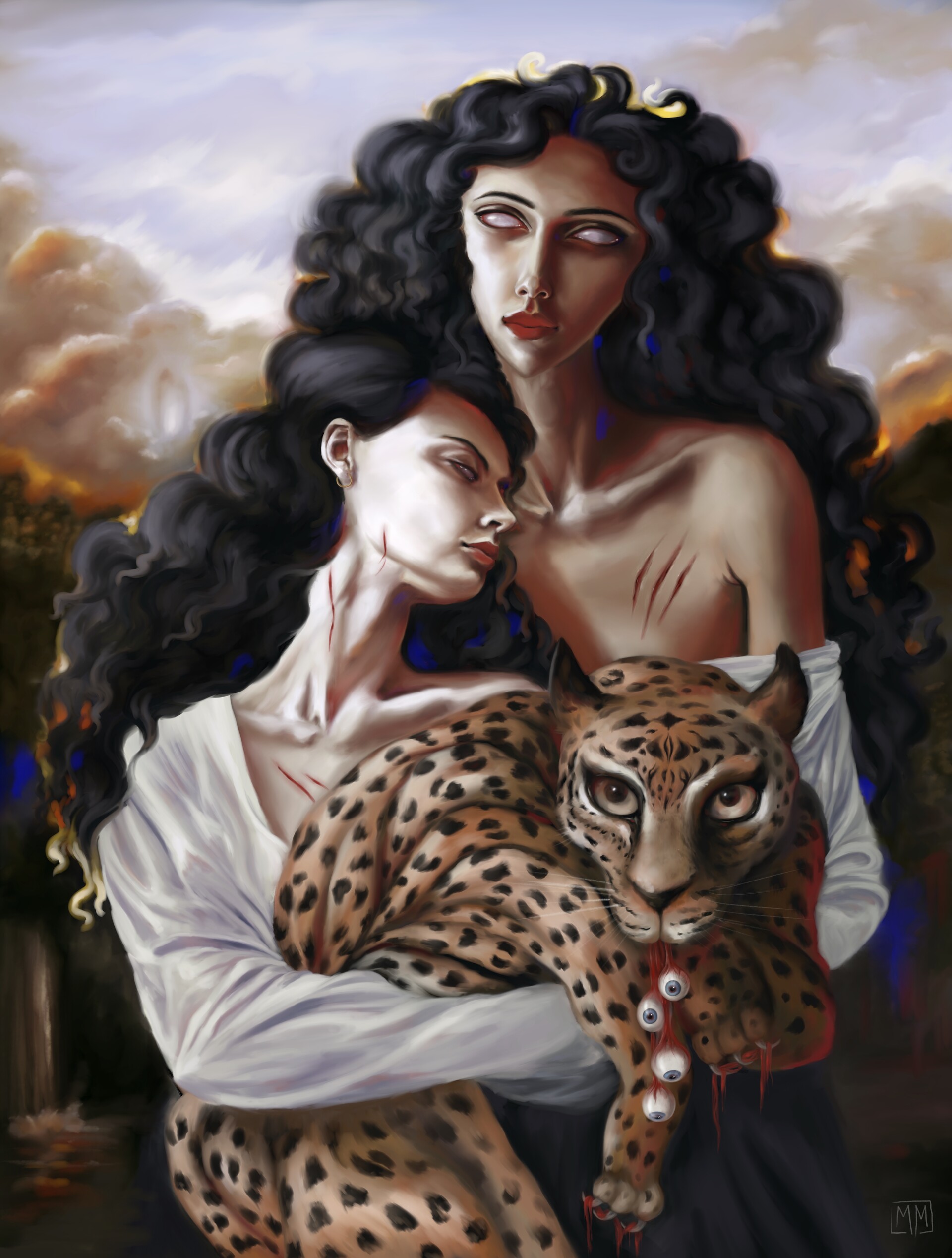 ArtStation - Ladies with Leopard