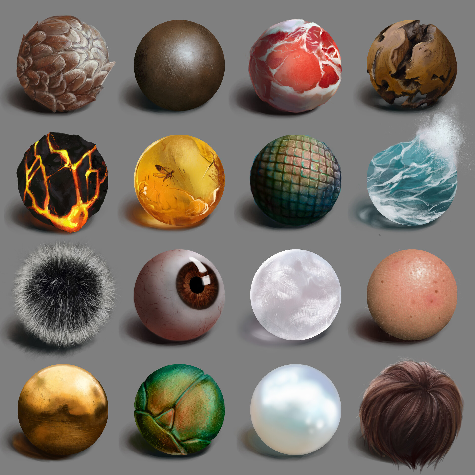 ArtStation - Texture study in photoshop