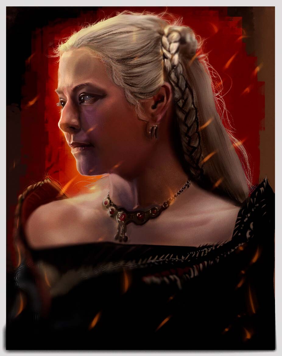 ArtStation - Princesa Rhaenyra Targaryen! "Fire will Reign" tonight!