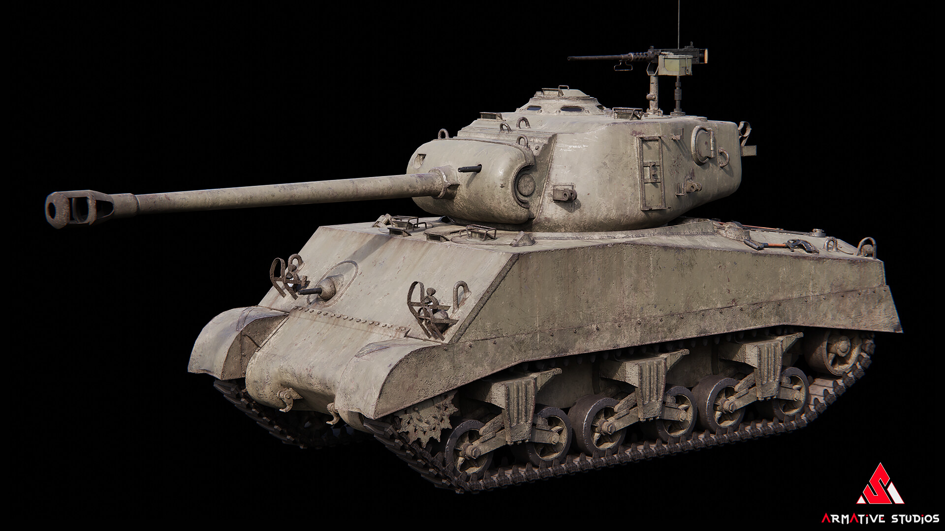 ArtStation - M4A2 90MM - Game Assets