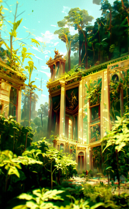 Brand - Overgrown Palace | Disco Diffusion v5.3