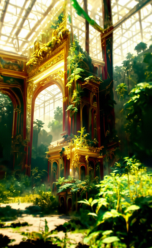 Brand - Overgrown Palace | Disco Diffusion v5.3