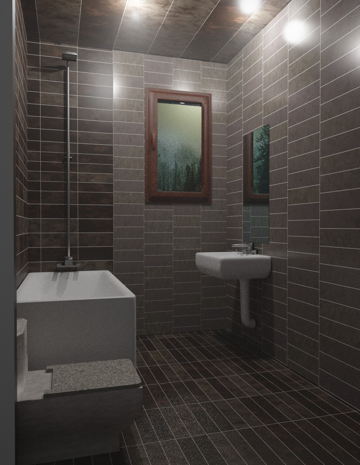 ArtStation - 3D render of a Bathroom
