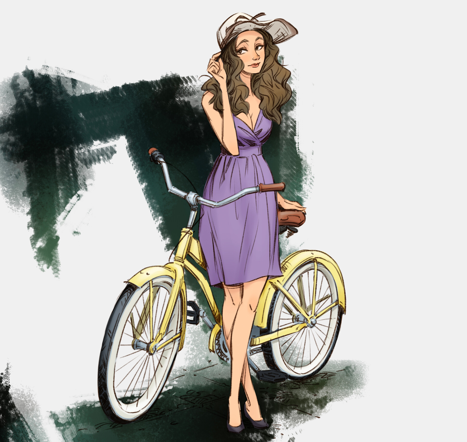 Fan Johnny - bike girl sketches2022822