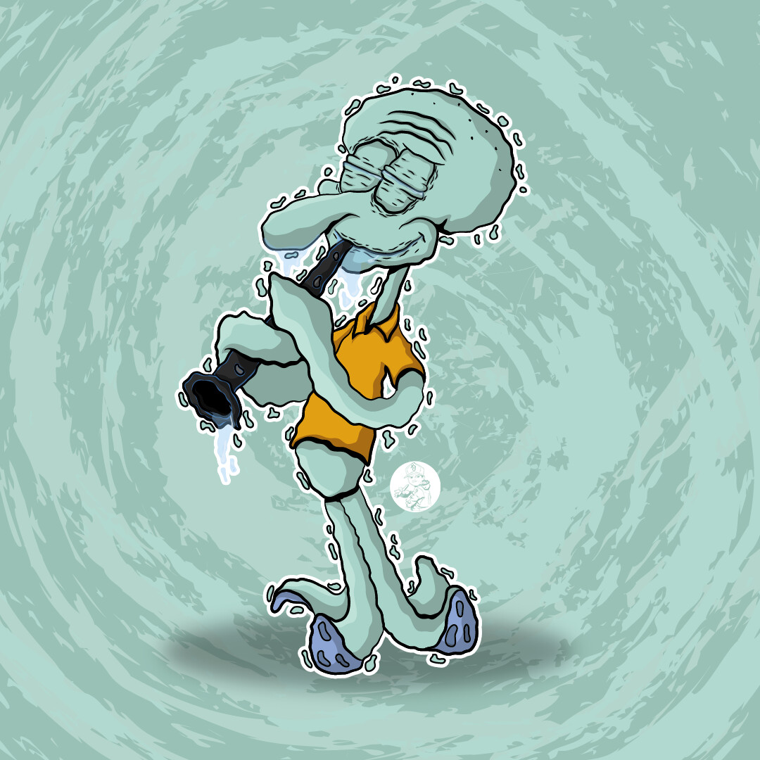 crazy squidward spongebob