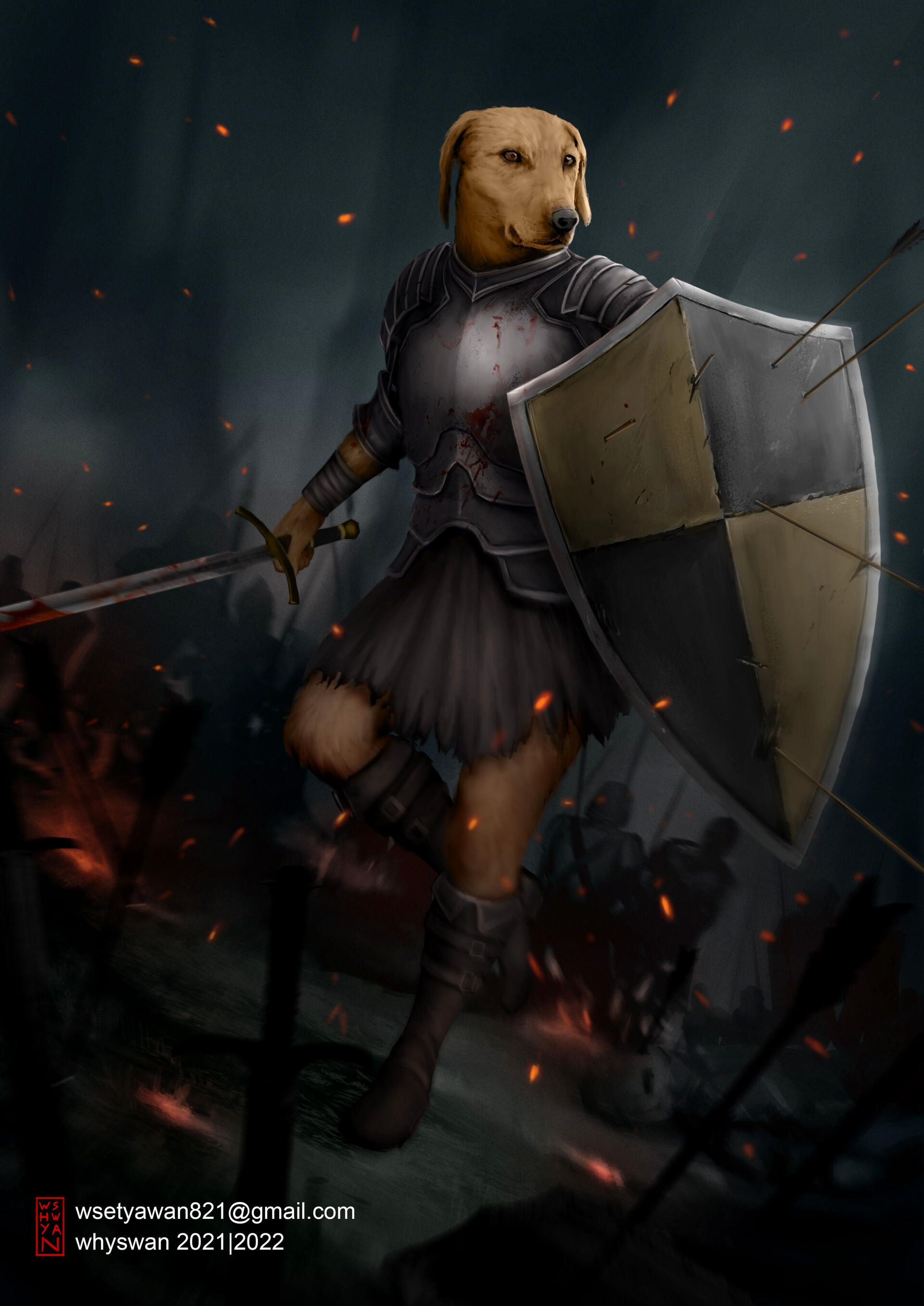ArtStation - Dogfolk character commission