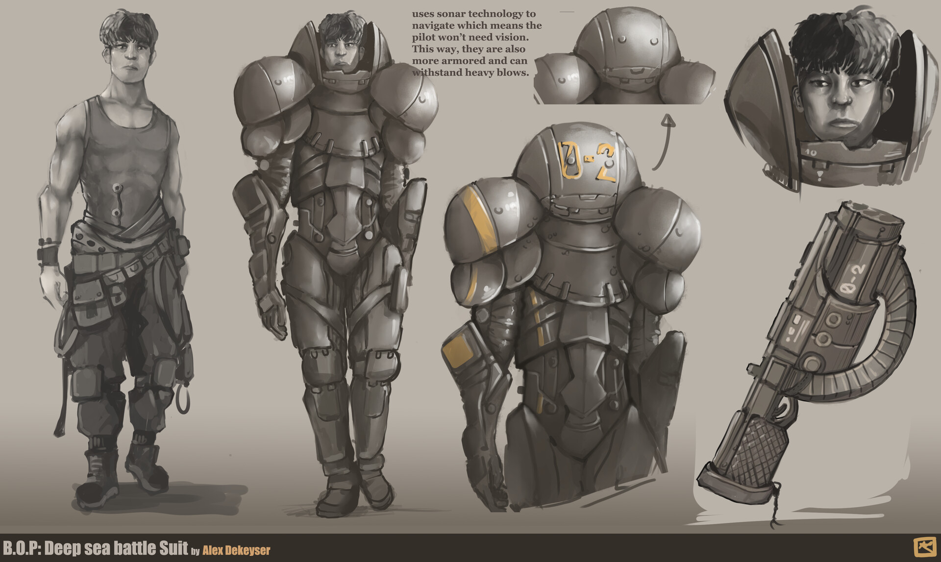 ArtStation - B.O.P: Deep sea battle suit