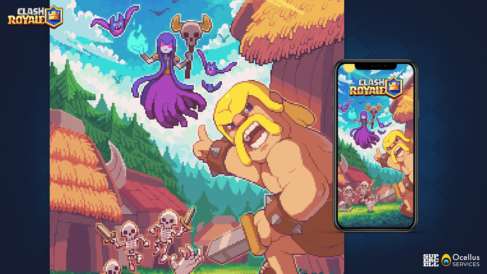 Ocellus - SERVICES - Clash Royale - Season 38: 8-Bits Loading Screen