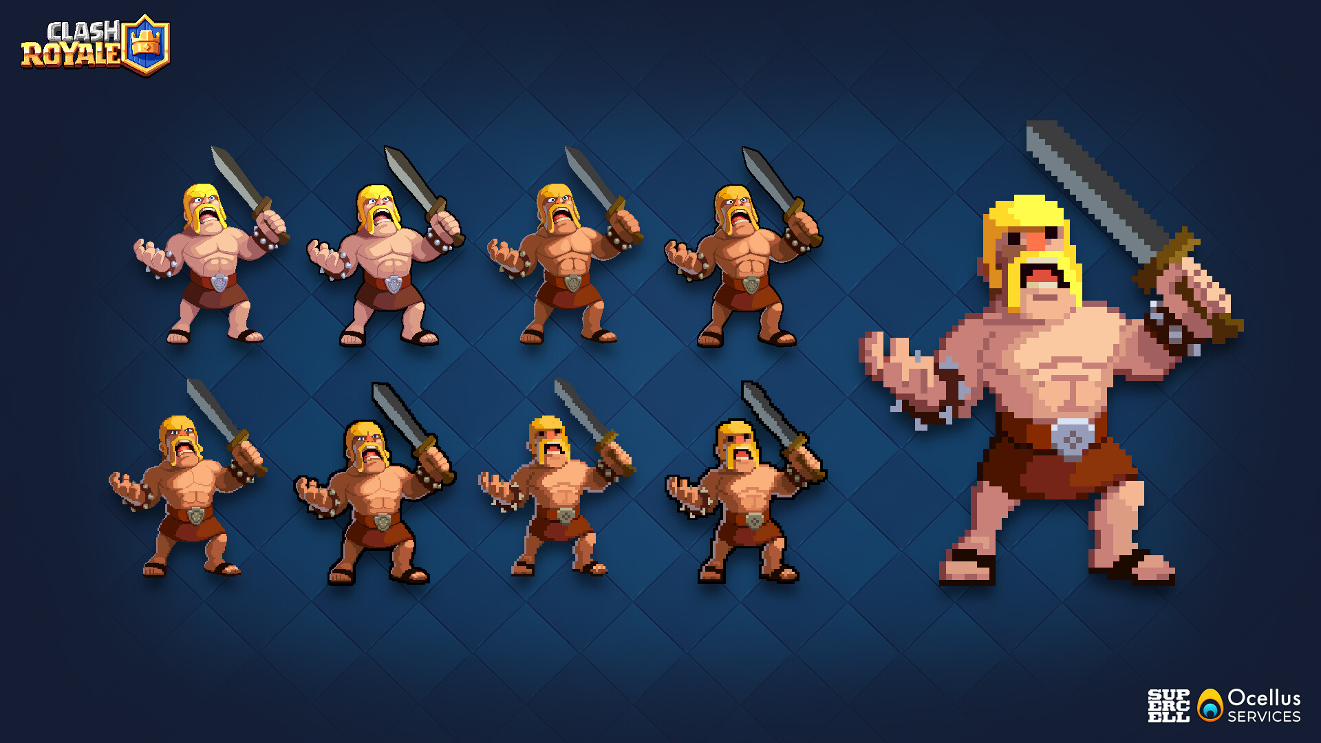 Ocellus - SERVICES - Clash Royale - Season 38: 8-Bits Barbarian UI kit