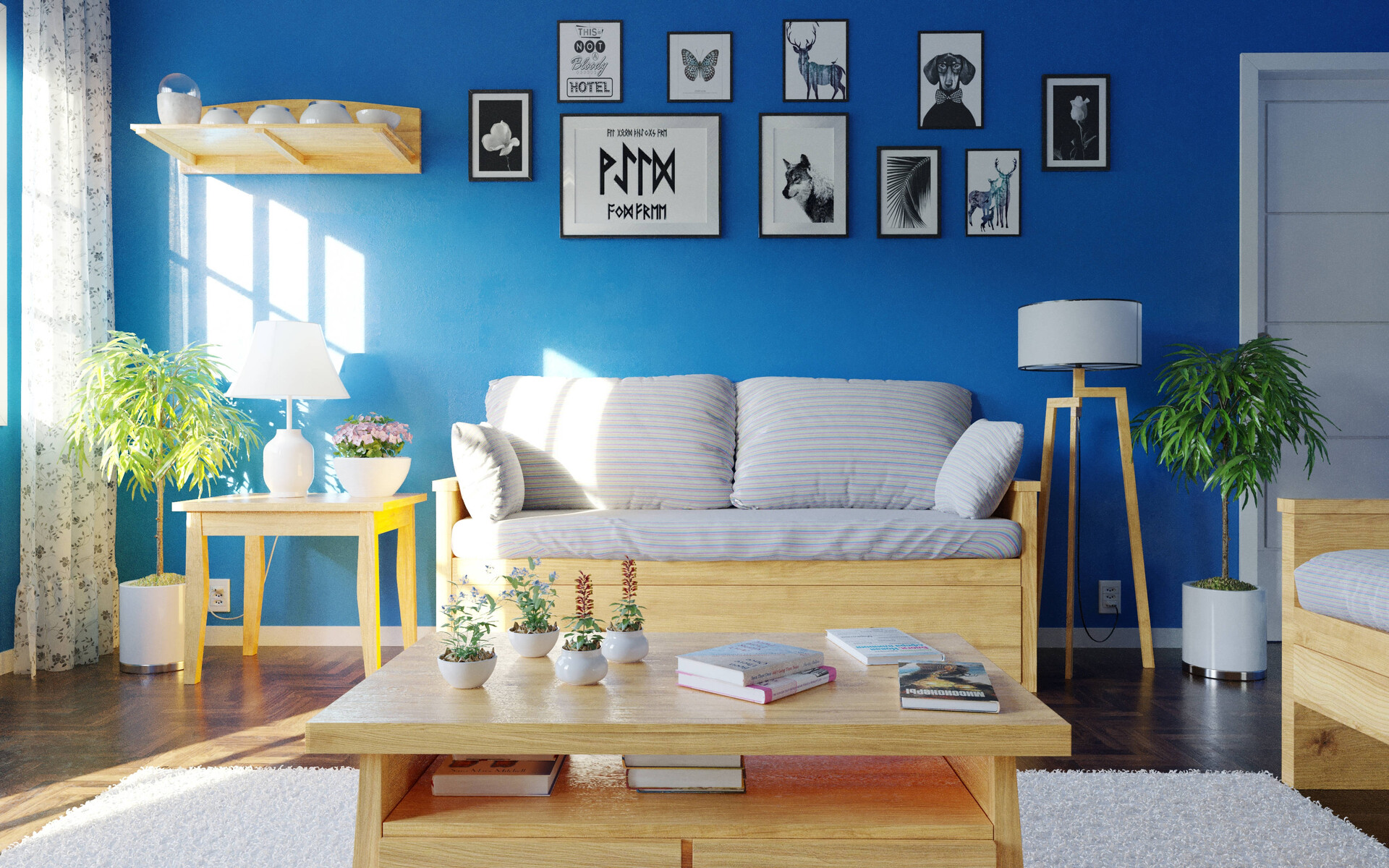 ArtStation - Living Room Blue