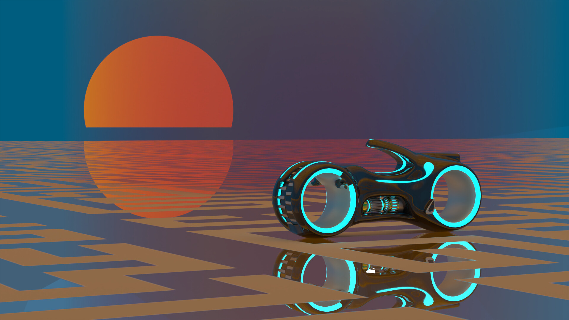 ArtStation - Tron Sunset