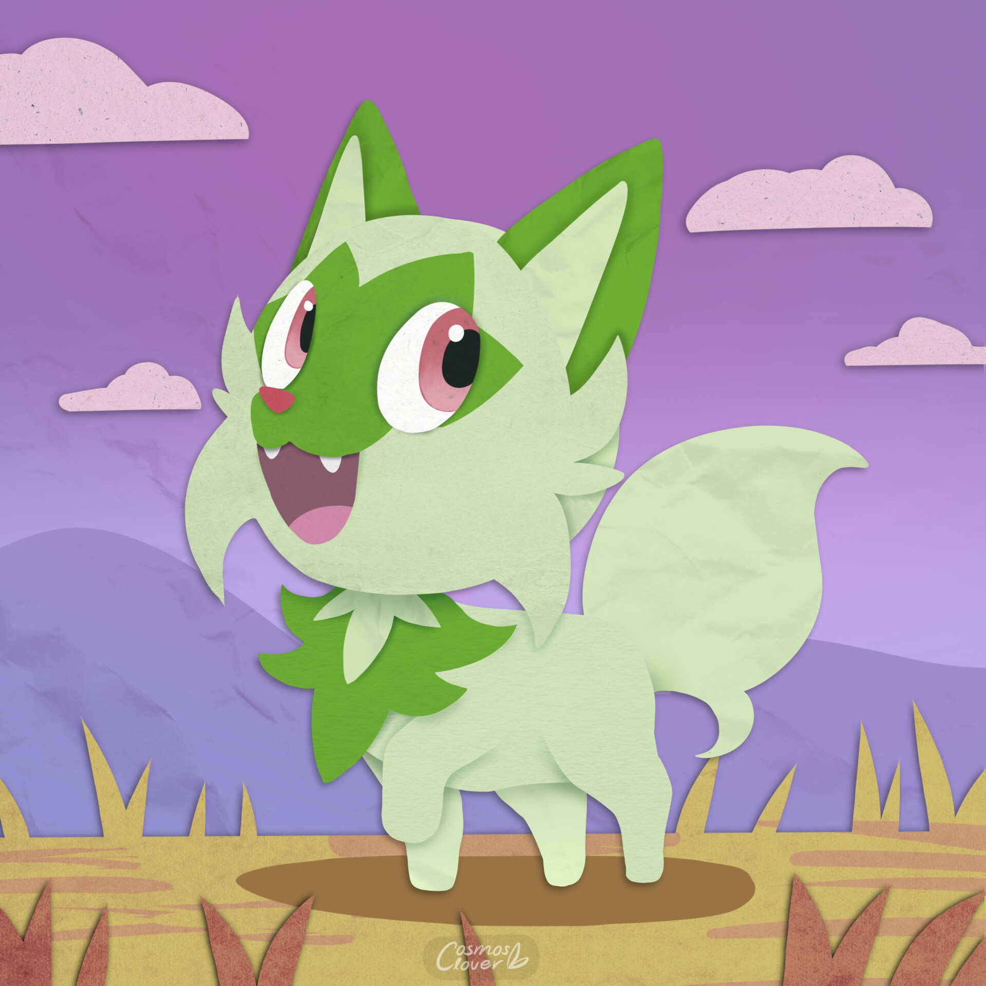 ArtStation - Paper Pokemon Starters (Scarlet/Violet)