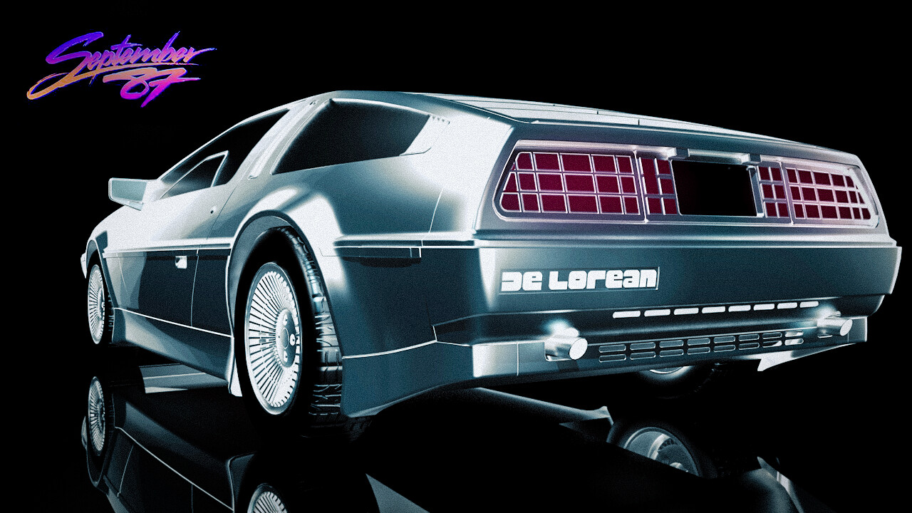 ArtStation - RETRO DELOREAN