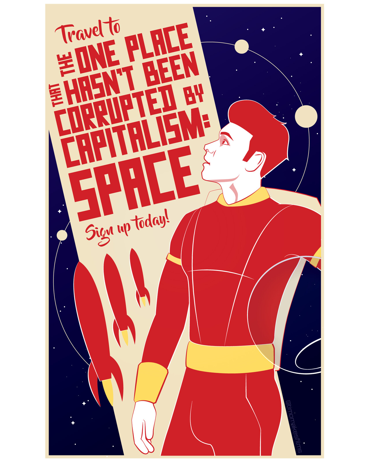 Timo Reese - Gay Space Travel Poster Illustration