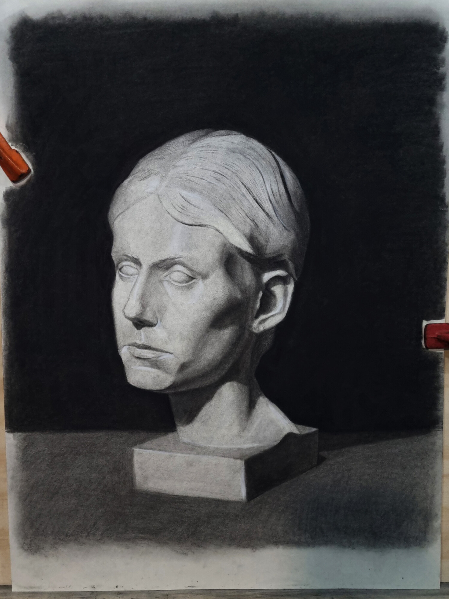 ArtStation - Chiaroscuro Drawings | Plaster Cast Head