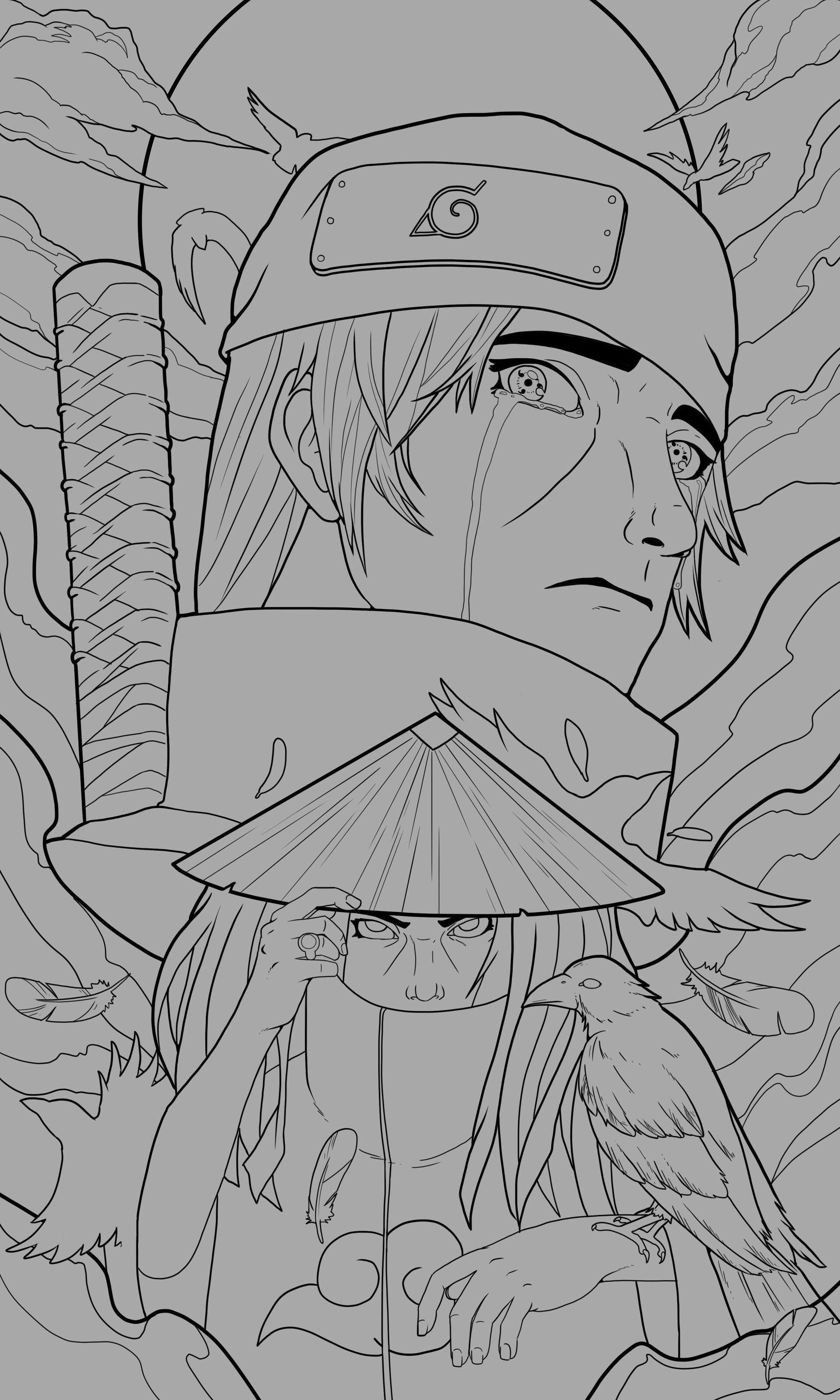 sharingan itachi coloring pages