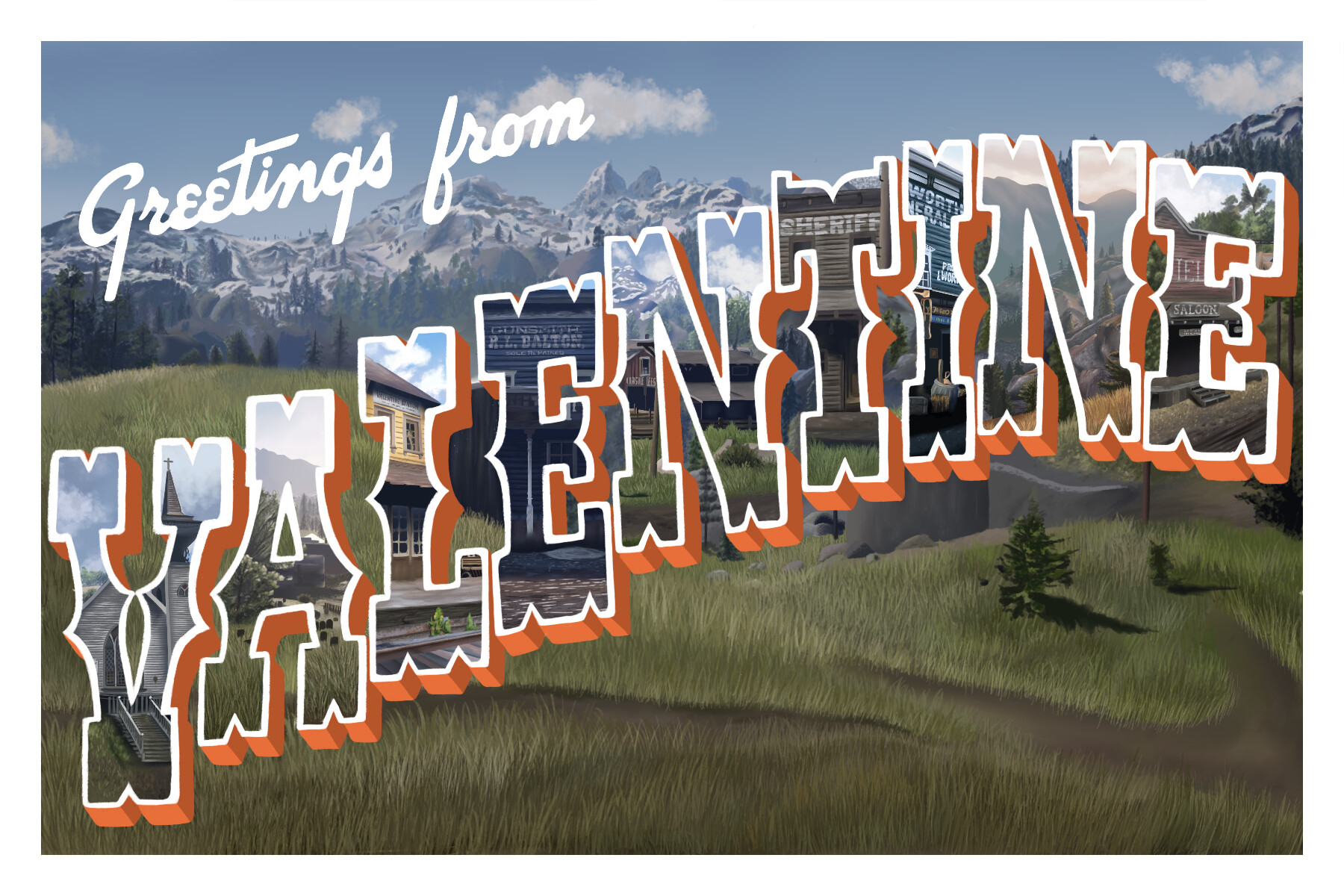 ArtStation - Red Dead Redemption 2 Inspired Postcard