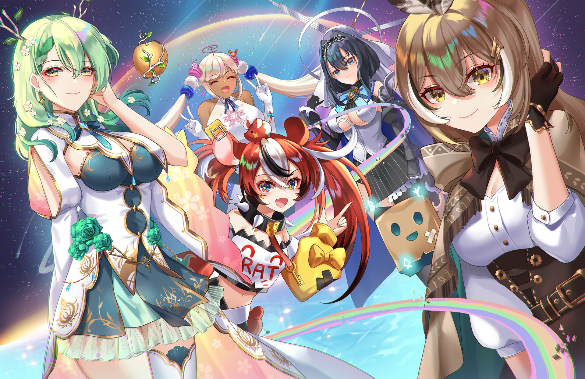 ArtStation - FANART_ 1 year aniversary HOLO COUNCIL