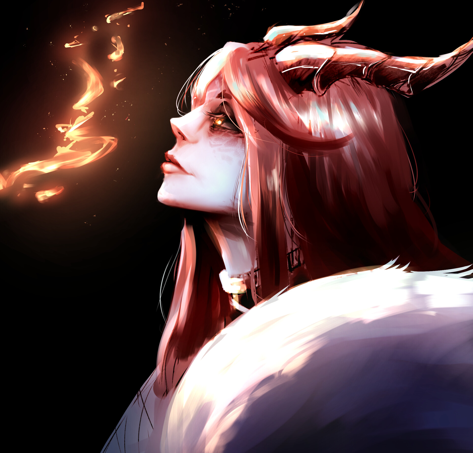 ArtStation - Contempling the Flame