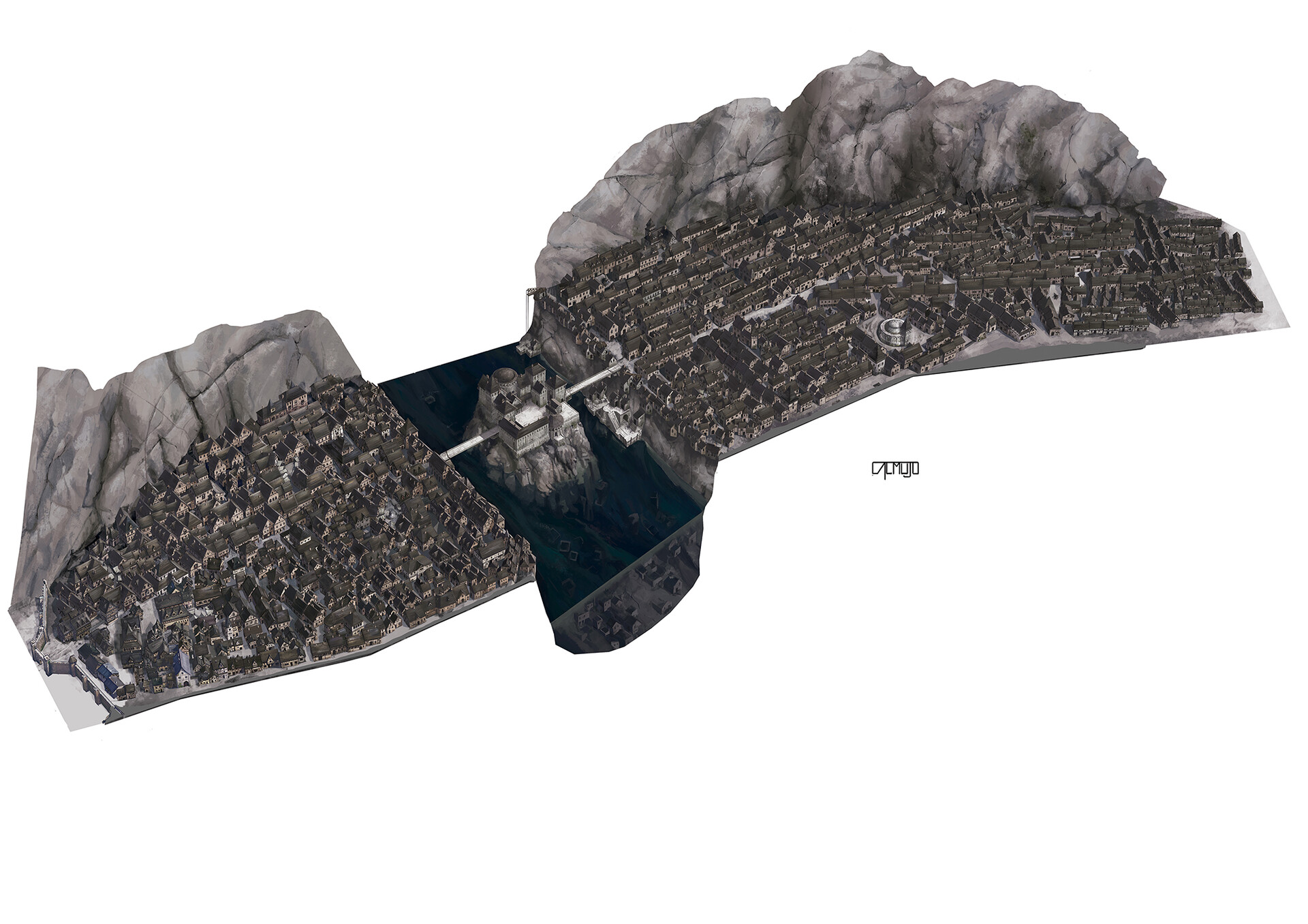 ArtStation - Bridgewater City Map