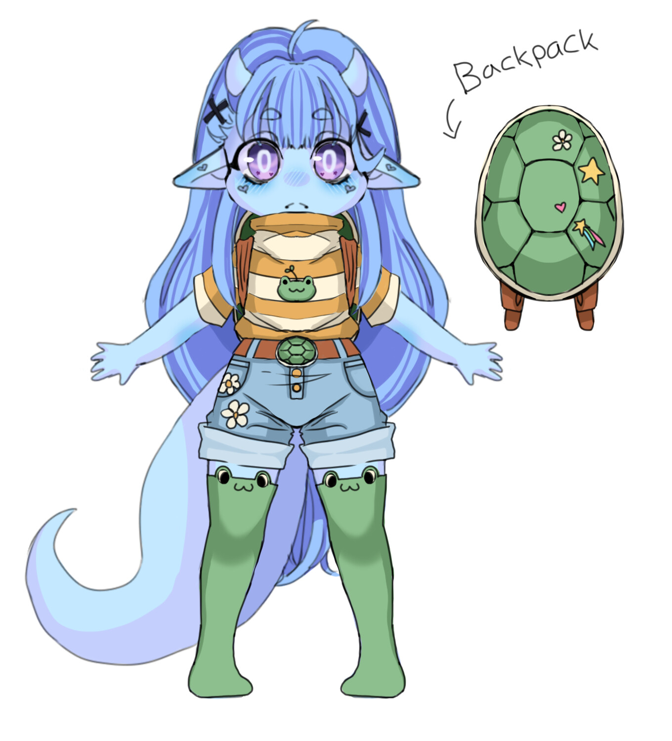 Ember Sprout - Blue Dragon Reference (Commission)