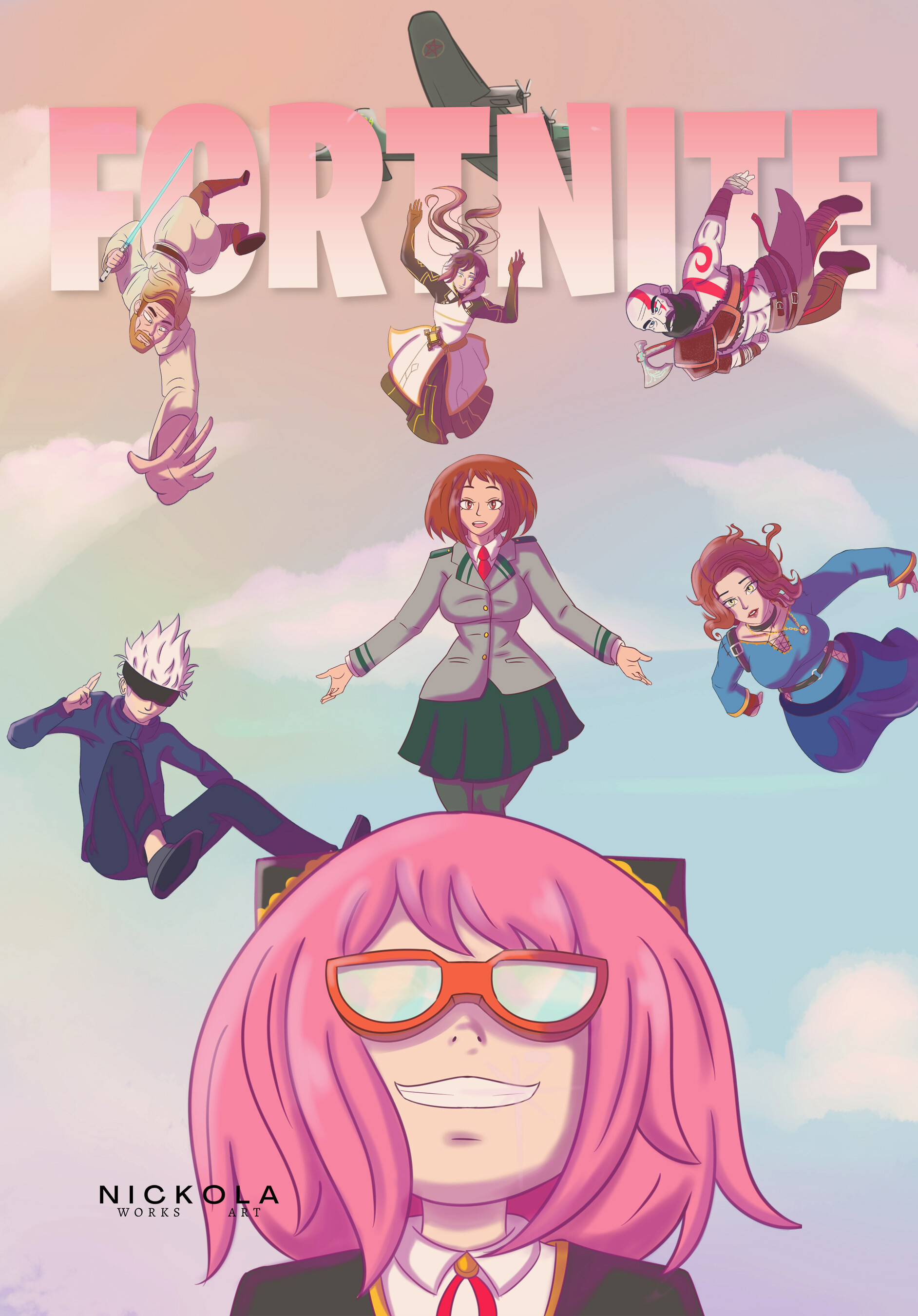 ArtStation - Fortnite Crossover Reenactment fanart