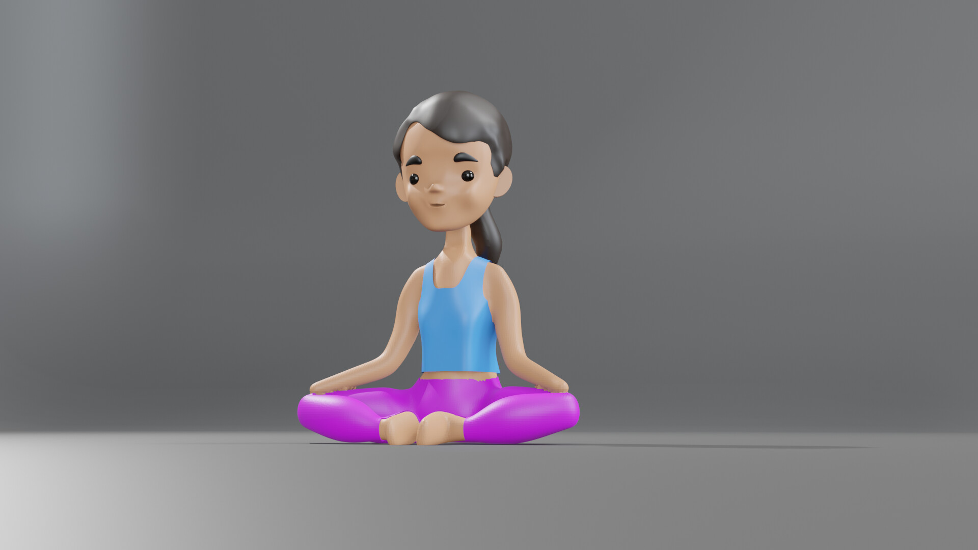 ArtStation - Yoga Icon_Low poly