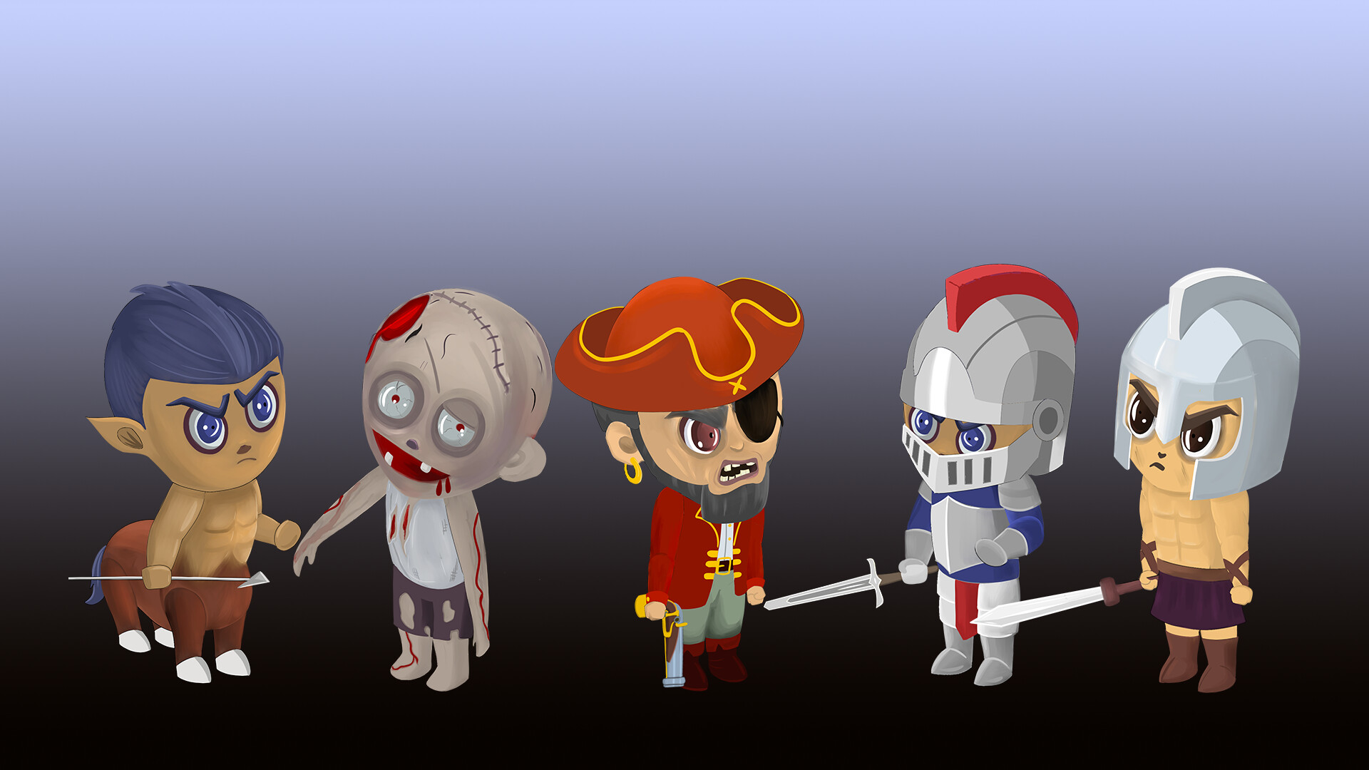 ArtStation - Character design in Block Chain Island 2D game