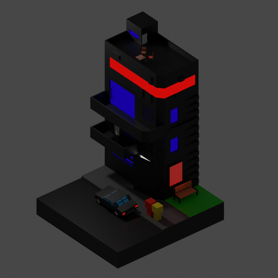 ArtStation - Low Poly Building