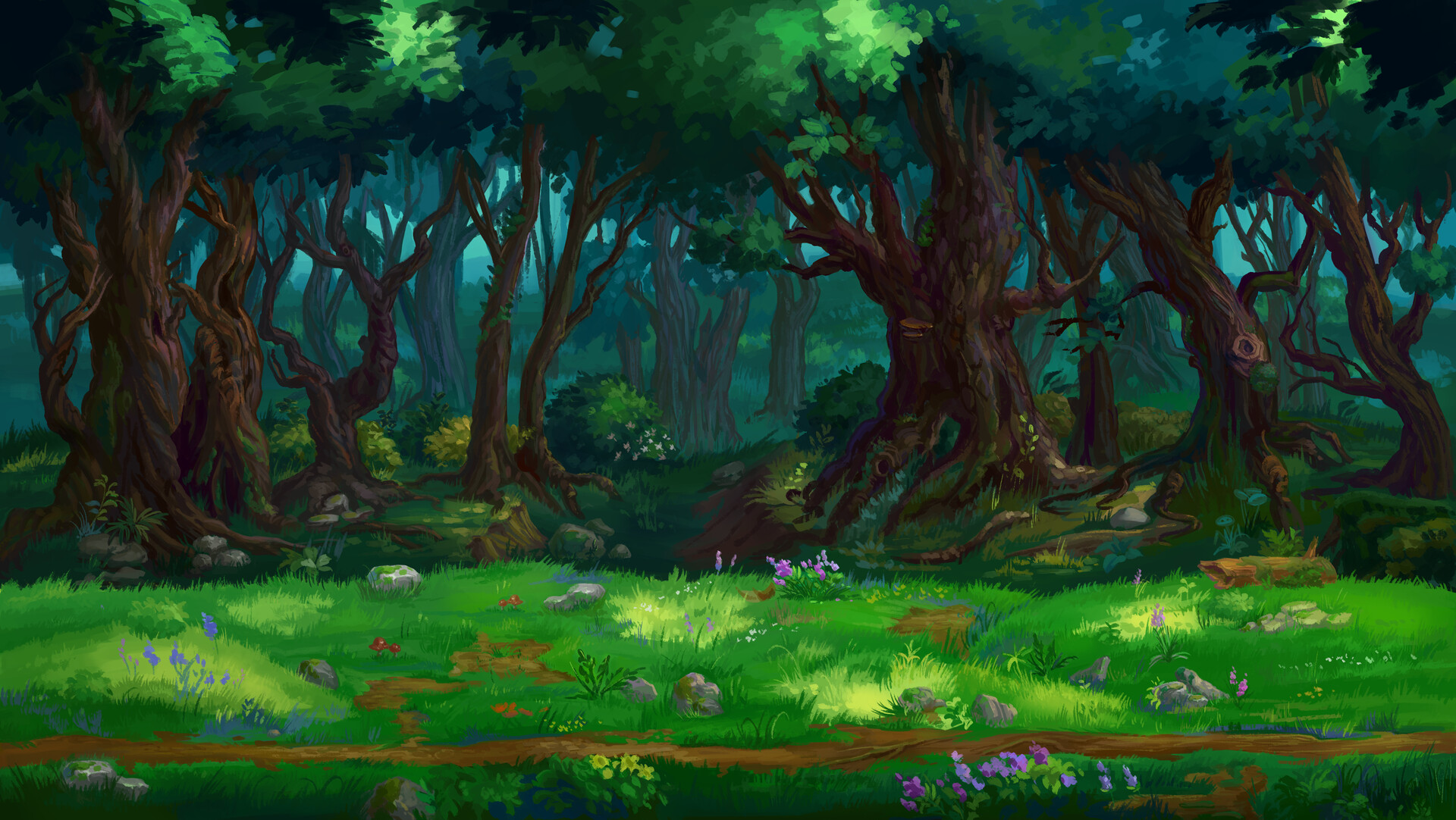ArtStation - Forest game background