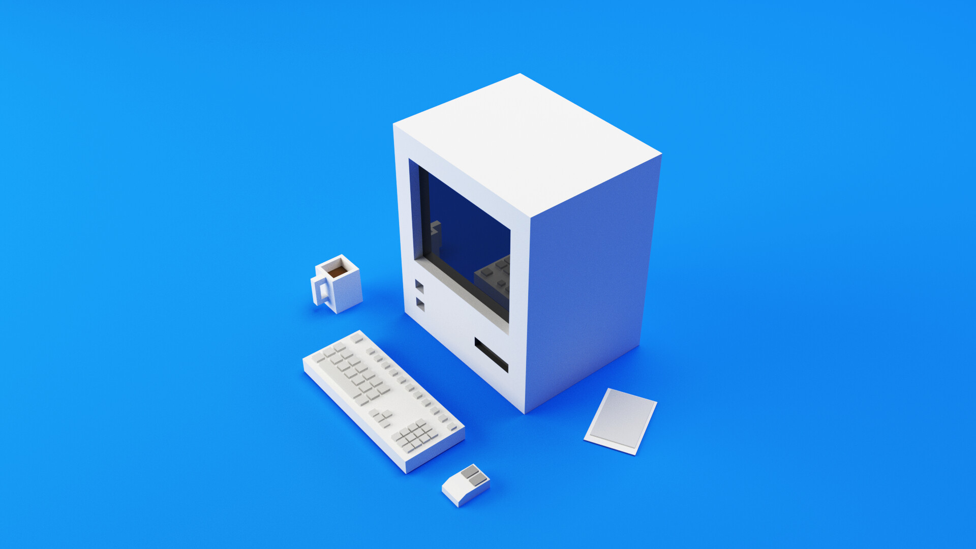 Ayush Vaibhav Goyal - Low Poly Computer-Blue