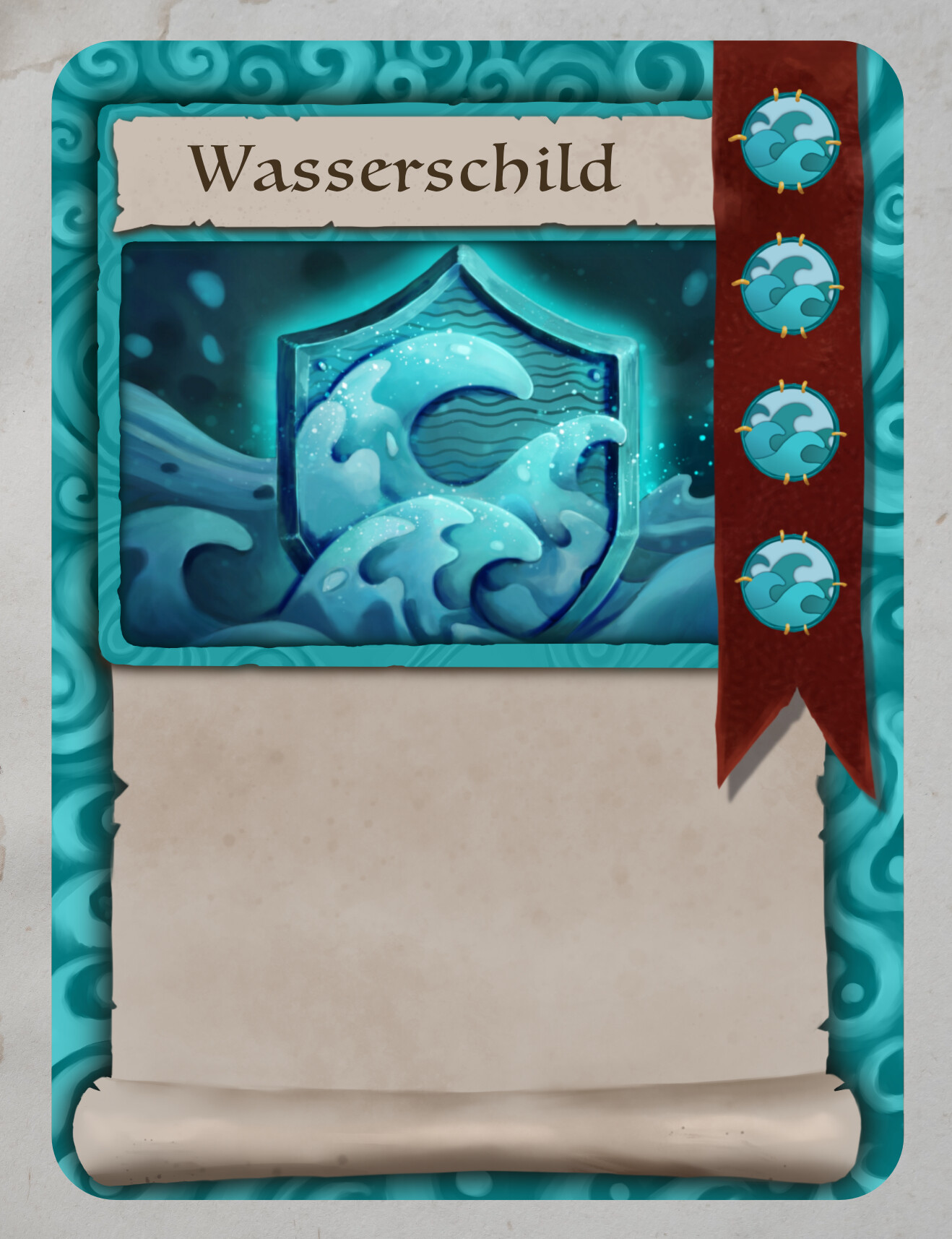 ArtStation - Water Shield Card Illustration & Graphic Design