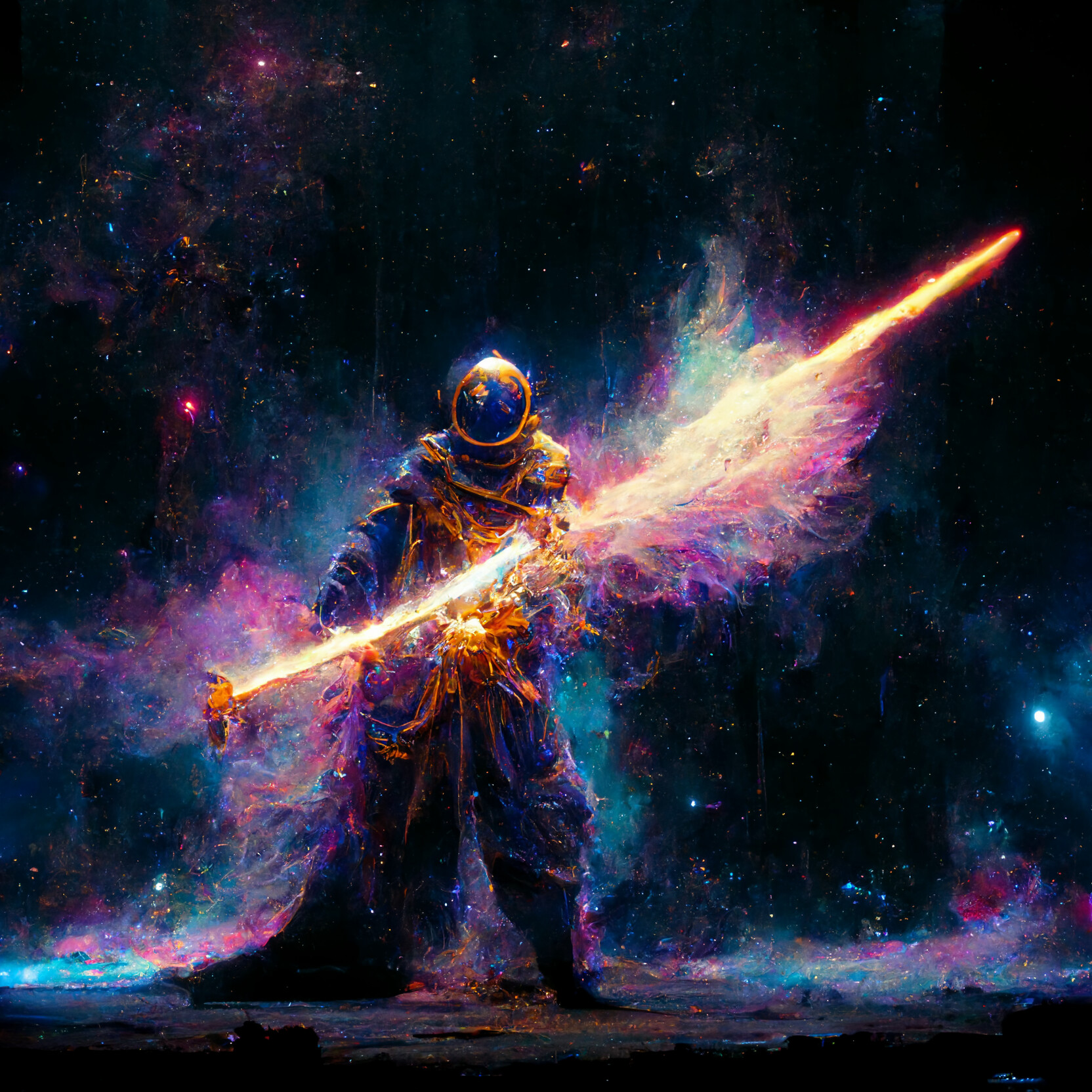 Federico Guerra - Cosmic Warrior | Artificial Intelligence Art