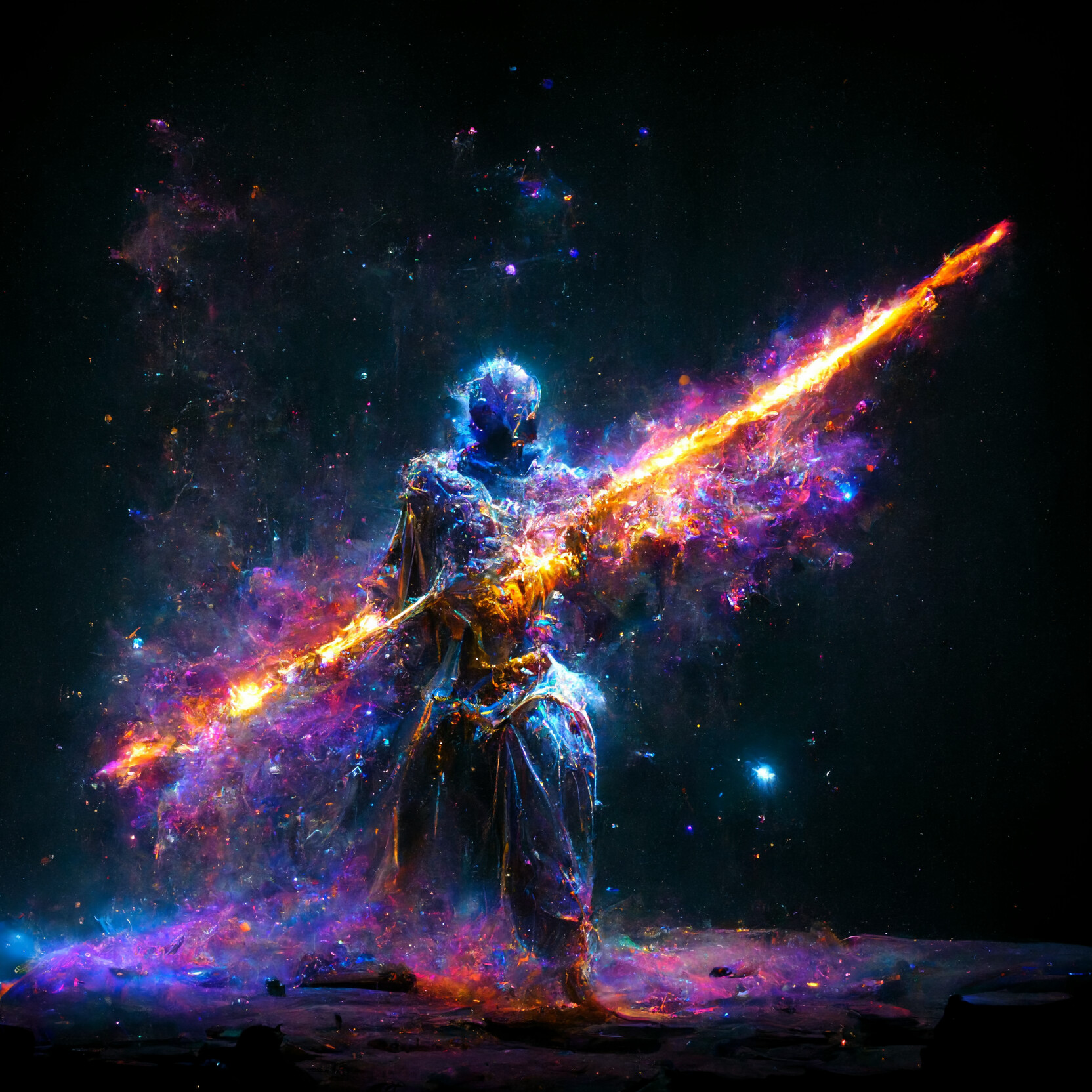 Federico Guerra - Cosmic Warrior | Artificial Intelligence Art