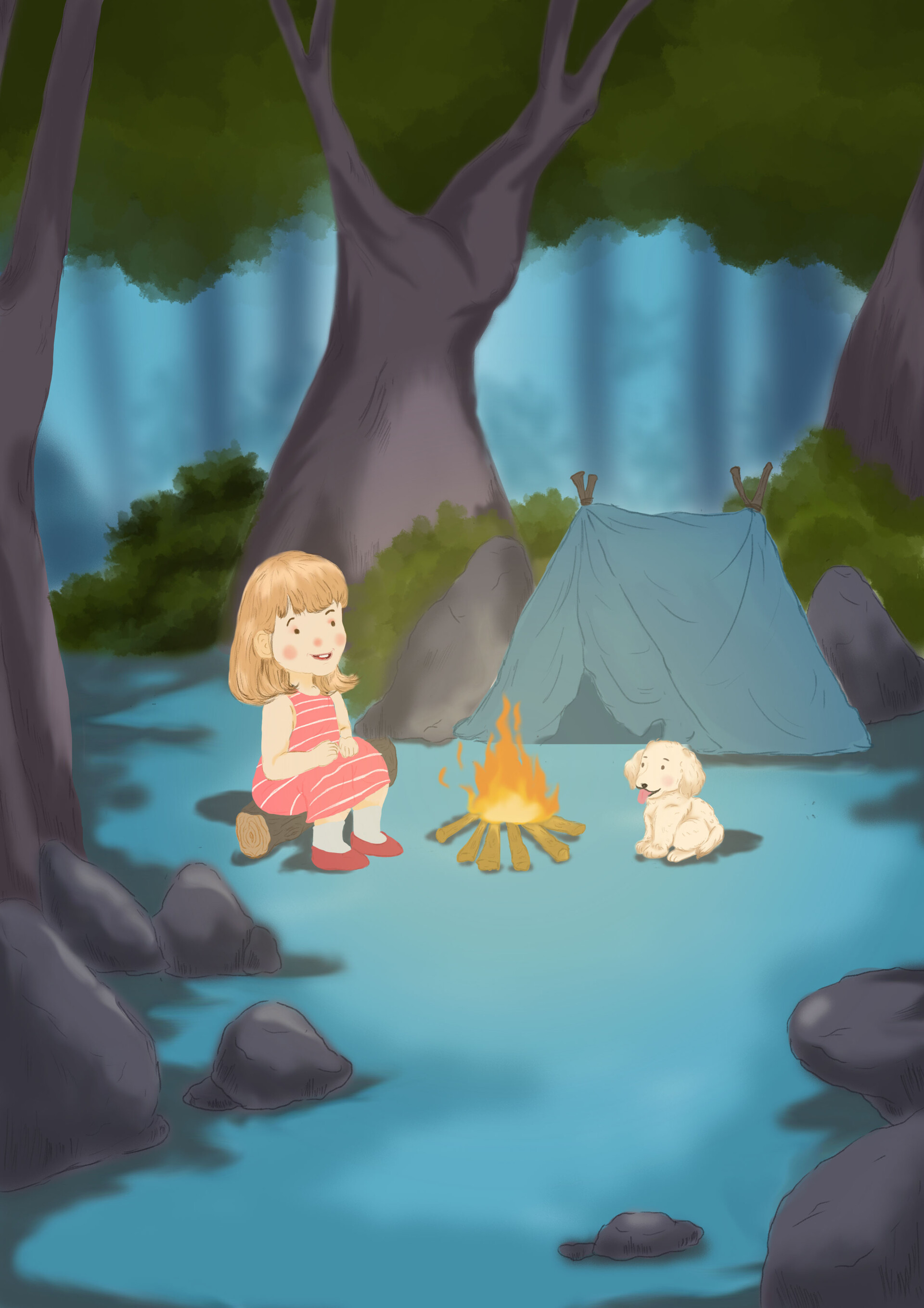 ArtStation - campfire with friend