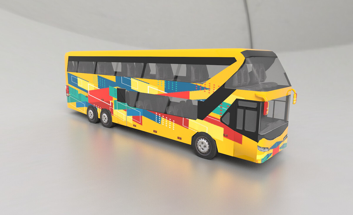 ArtStation - 3D Bus model (texturing)