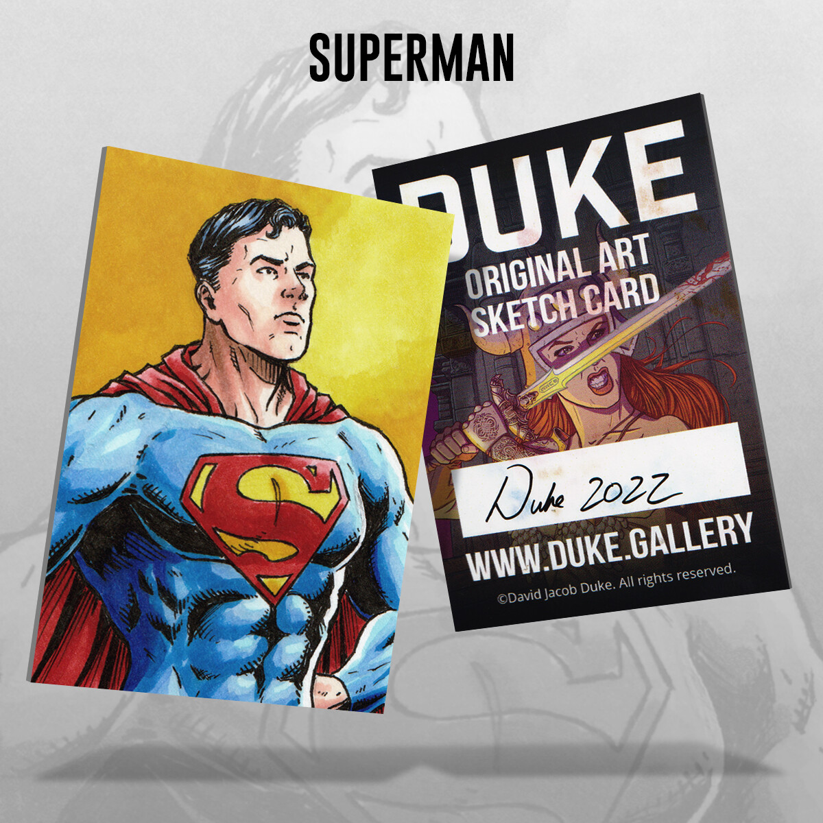 David Duke - Superman Sketch Card